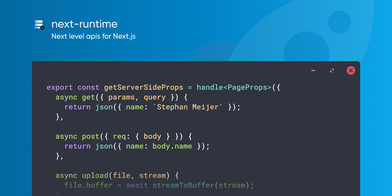 next-runtime — data updates